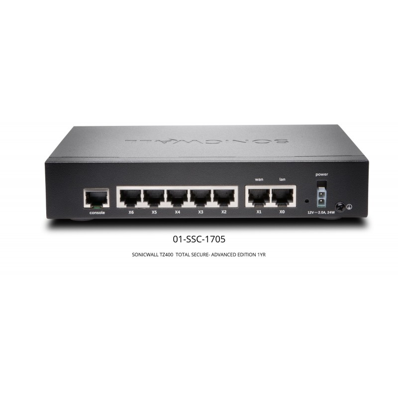 01-SSC-1705 SonicWall TZ400 Total Secure Advanced Edition (1 Year)