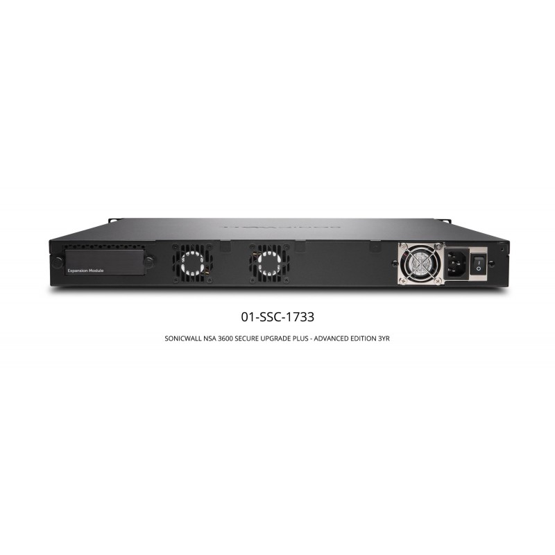 01-SSC-1733 SonicWall NSA 3600 Secure Upgrade Plus Advanced Edition (3 ...